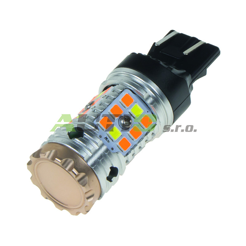 LED T20 (7443) bílá/oranžová, CAN-BUS, 12V, 32LED/3030SMD | AUTIO
