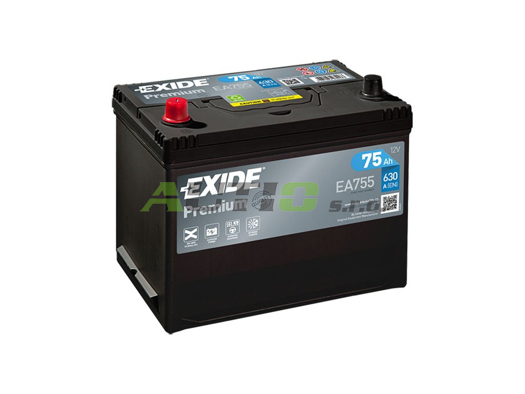 Autobaterie EXIDE Premium 75Ah 12V 630A L+ | AUTIO