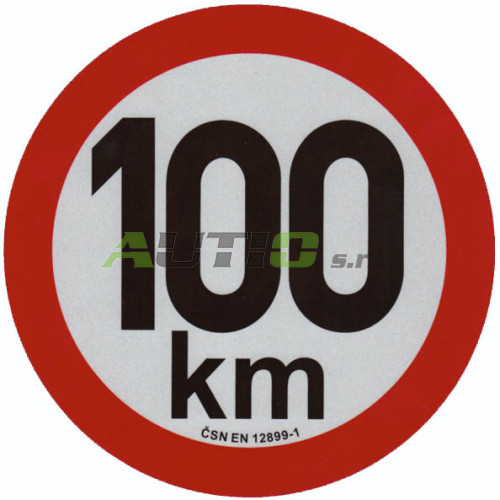 Samolepka rychlosti REFLEXNÍ 100 km/h průměr 15 cm | AUTIO