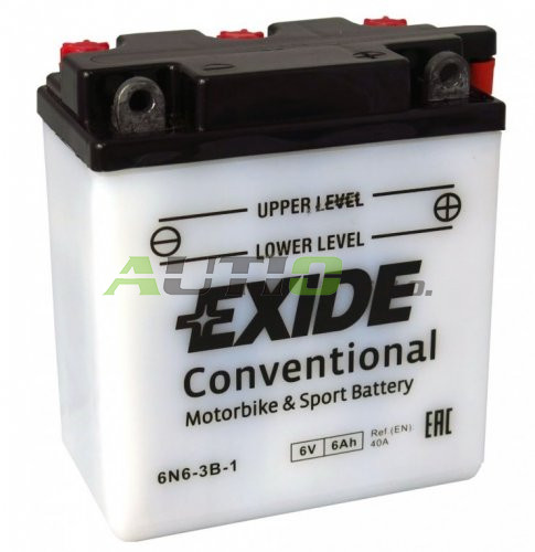 Motobaterie EXIDE BIKE Conventional 6Ah, 6V, 6N6-3B-1 | AUTIO