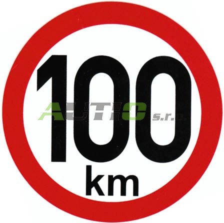 Samolepka rychlosti 100 km/h průměr 15 cm | AUTIO